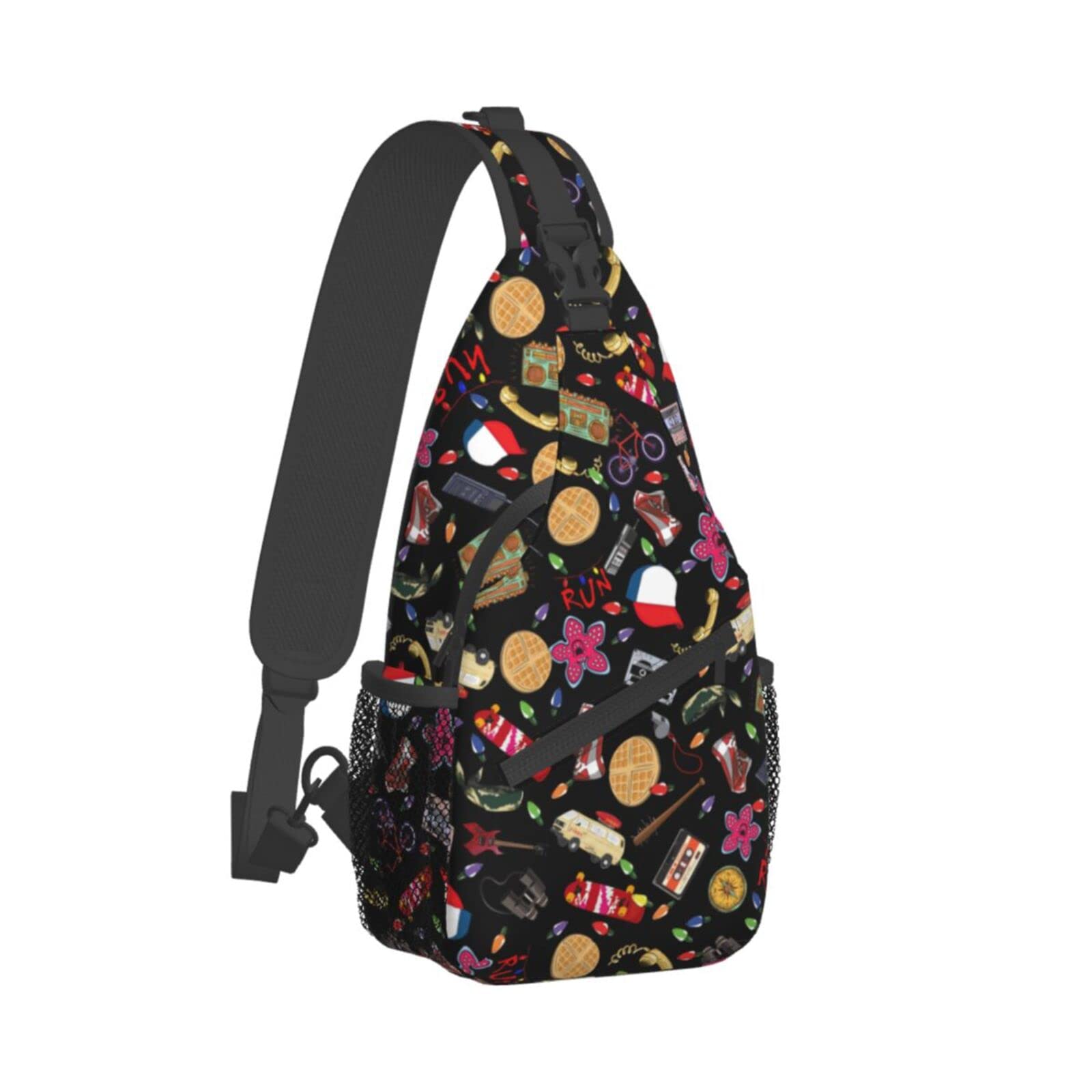 Paibocr Sling Bag, Stranger Bag Crossbody Sling Backpack Travel Hiking Chest Bag Daypack for Purses Shoulder Bag Women Men