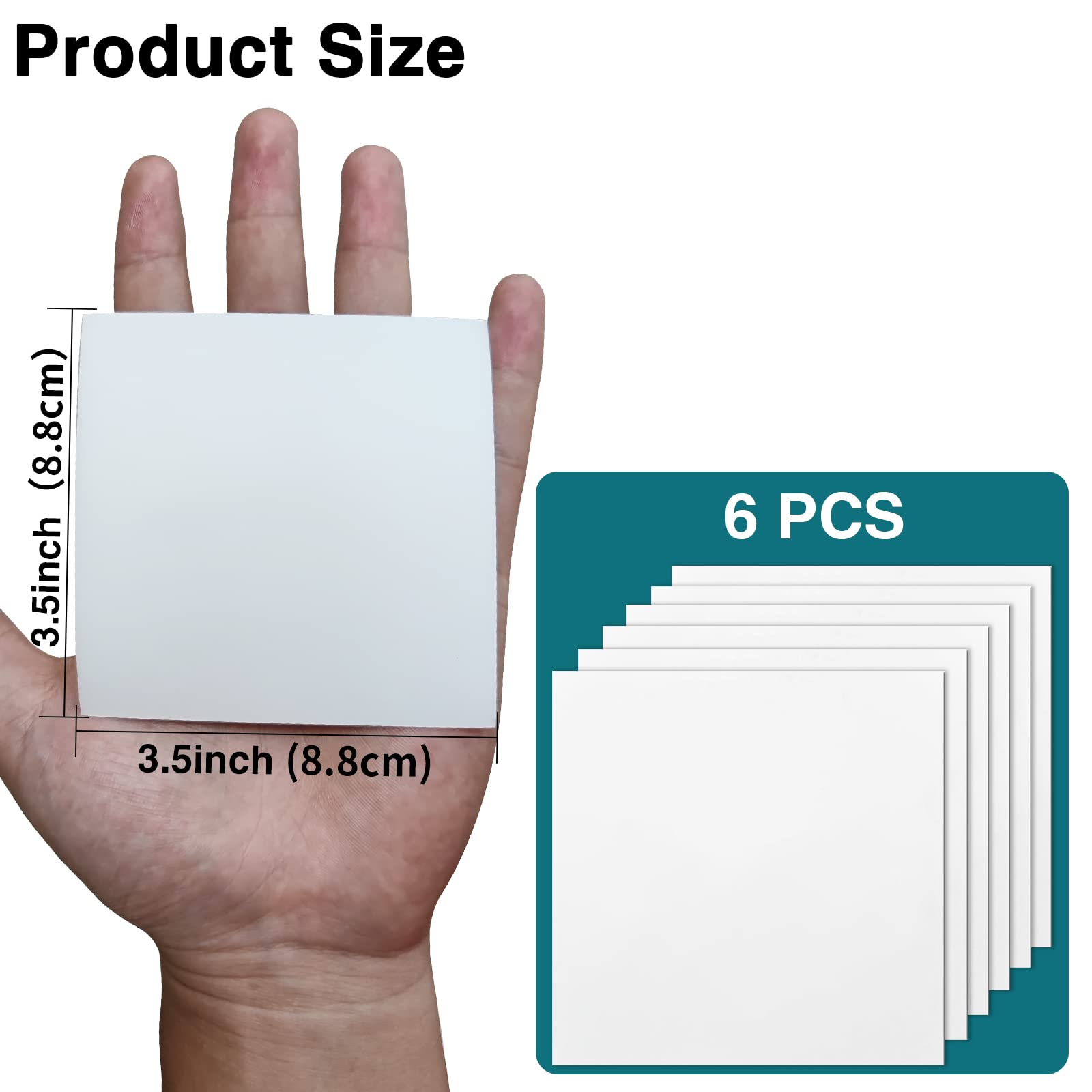 Inflatable Patch Repair Kit Waterproof, Large TPU Pool Repair Patch, 3.5 X 6Pcs Outdoor Repair Patch for Bounce House, Raincoat, Umbrella, Swimming Ring, Clear, Heavy Duty