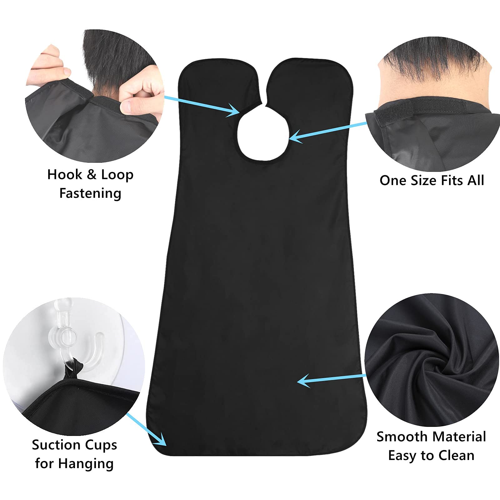 Beard Bib Apron for Shaving, Hair Catcher for Trimming,Christmas Stocking Stuffers for Men, Gifts for Men Him Dad husband