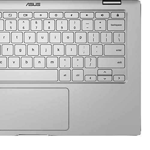 ASUS Chromebook Flip C434 2 in 1 Laptop, 14" Touchscreen FHD 4-Way NanoEdge Display, Intel Core M3-8100Y Processor, 4GB RAM, 32GB eMMC Storage, Backlit Keyboard, Silver, Chrome OS, C434TA-DH342T