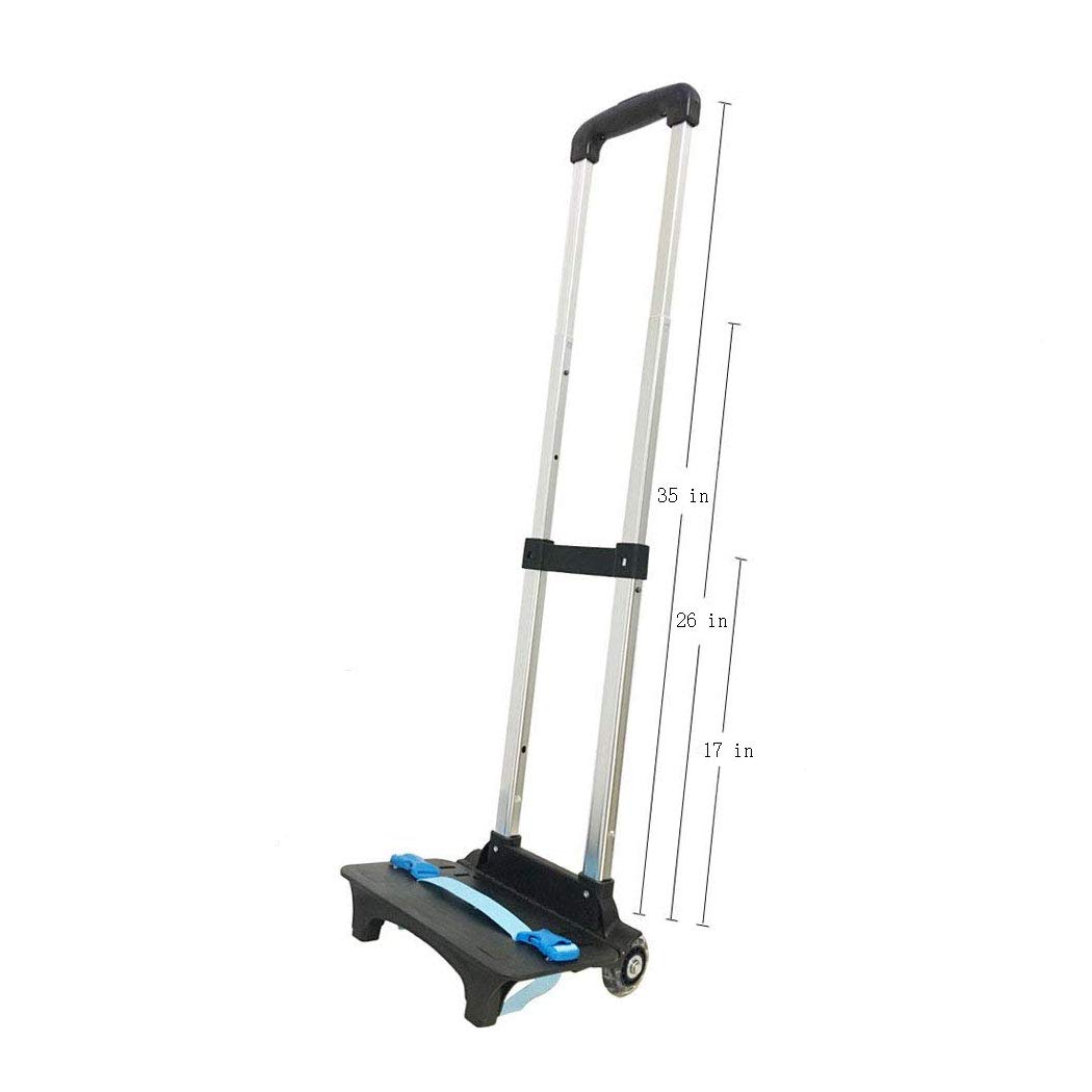 Backpack Hand Truck YUB Wheeled Cart Trolley Hand Aluminium Alloy Folding Trolley Cart for Schoolbag