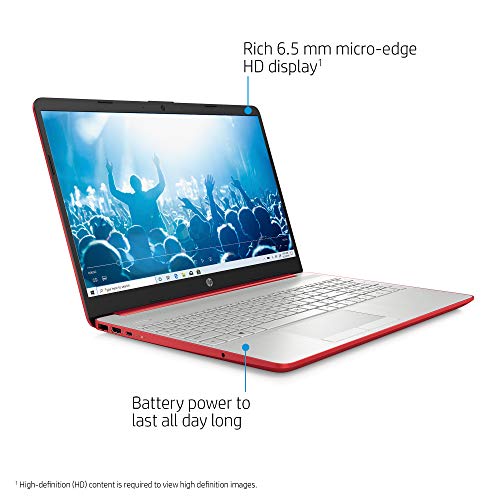 2021 HP Pavilion 15.6" HD Laptop Computer, Intel Pentium Processor, 16GB RAM, 1TB SSD, HD Webcam, USB-C, HDMI, Ethernet RJ-45, Windows 10 S, Red, GOLDOXIS 32gb MicroSD Card