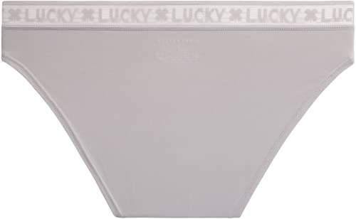 Lucky Brand Women's Underwear - 10 Pack Microfiber Bikini Panties (S-XL), Size X-Large, Gardenia/Naturale/Sphinx/Silver Sconce/Black