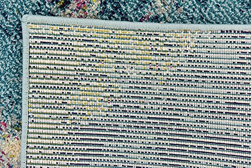 Unique Loom Positano Collection Coastal Modern Bright Colors Starfish Navy Blue Area Rug (8' x 10')