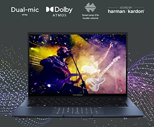 ASUS Zenbook 14" 2.8K OLED Laptop 12 Cores 12th Gen Intel Evo i5-1240P 600 nits 90Hz 100% DCI-P3, 18 hrs Battery Life, Thunderbolt 4, WiFi 6E w/HDMI Cable(8GB RAM | 256GB PCIe SSD)