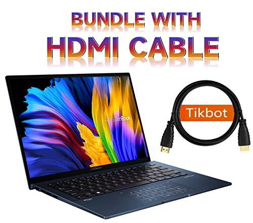ASUS Zenbook 14" 2.8K OLED Laptop 12 Cores 12th Gen Intel Evo i5-1240P 600 nits 90Hz 100% DCI-P3, 18 hrs Battery Life, Thunderbolt 4, WiFi 6E w/HDMI Cable(8GB RAM | 256GB PCIe SSD)