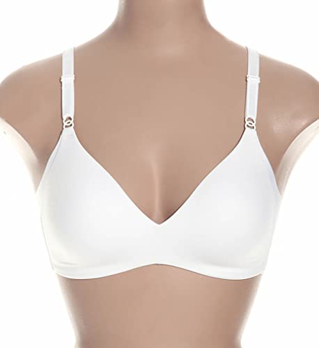 Warner's Women's No Side Effects Underarm-Smoothing Comfort Wireless Lightly Lined T-Shirt Bra 1056, Black, 40C