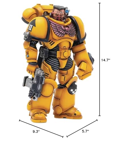 HUAXI DARK SOURCE(HAINAN)TECH JOYTOY 40K Imperial Fists INTERCSSRS Brother SEVITO 1/18 FIG, Multicolor