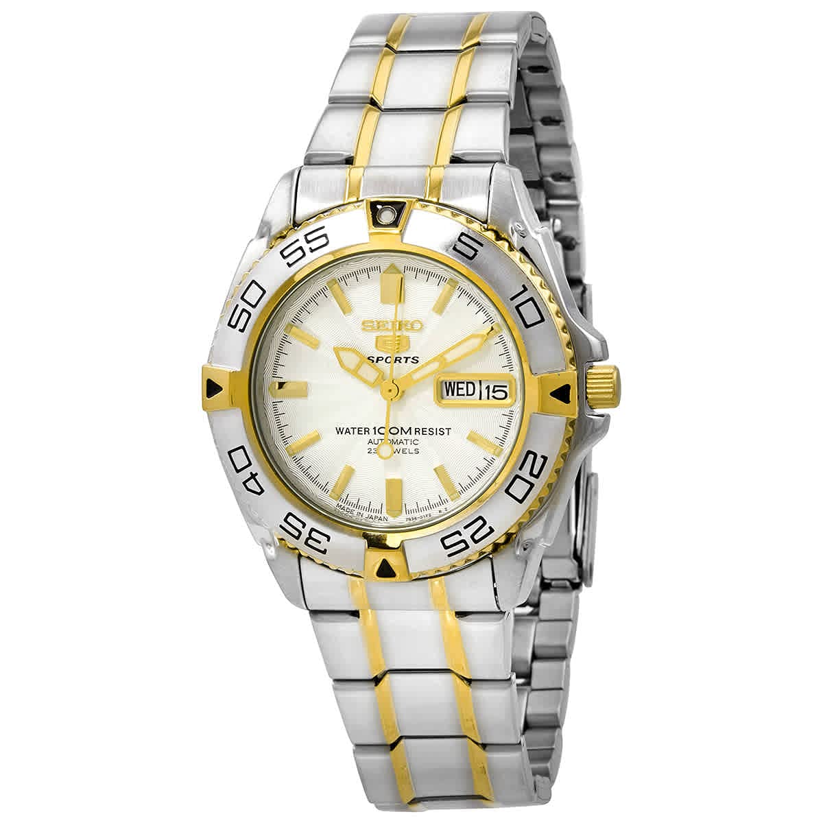 SEIKO 5 Sports Automatic White Dial Men's Watch SNZB24J1
