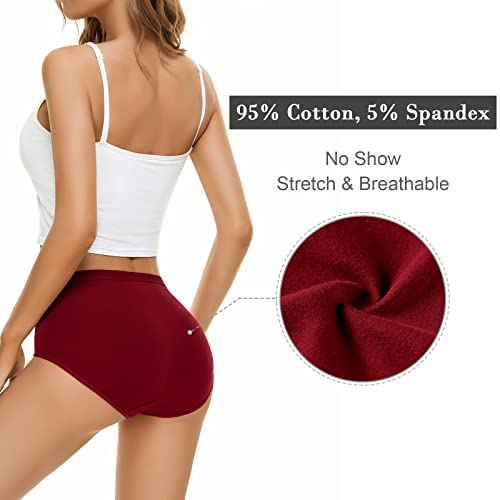 CULAYII Womens Cotton Underwear Soft Stretch Ladies Underwear Comfy Womens Briefs Full Coverage Breathable Ladies Panties for Women Multipack