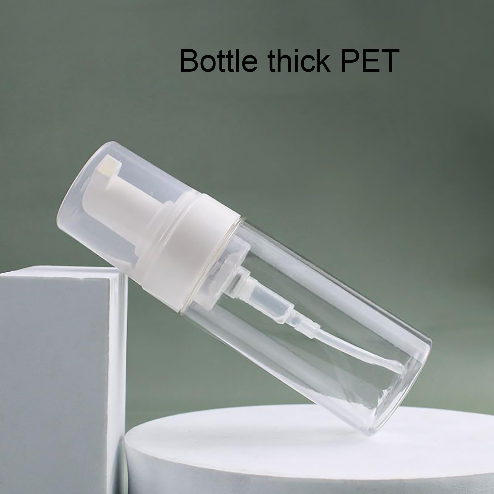 2 Pcs 3.4oz Foam Pump Bottle Travel Foam Pump Bottle Pump Bottle Clear Plastic Press Foaming Soap Pump Dispensers Travel Soap Liquid Bottle Shampoo, for Soap Foam Lotion Bathroom Accessory (100ML)