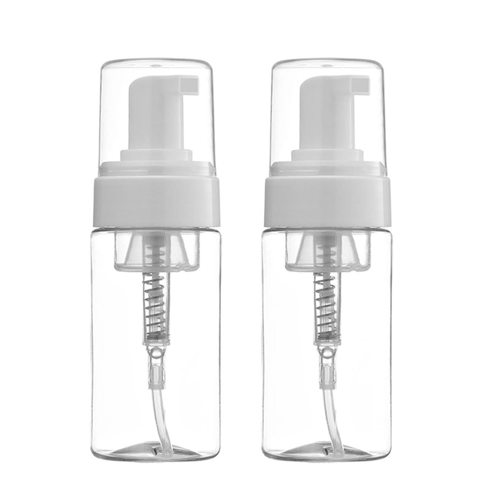 2 Pcs 3.4oz Foam Pump Bottle Travel Foam Pump Bottle Pump Bottle Clear Plastic Press Foaming Soap Pump Dispensers Travel Soap Liquid Bottle Shampoo, for Soap Foam Lotion Bathroom Accessory (100ML)