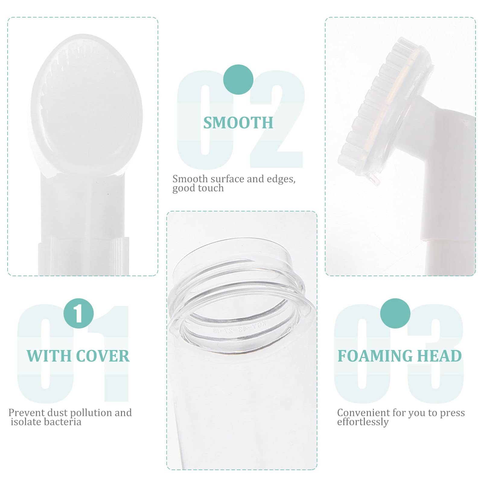 DOITOOL 2pcs Sparkling Bottle Foam Face Wash Liquid Hand Soap Foaming Foaming Soap Dispenser Empty Pump Bottles Travel Soap Hand Soap Foaming Bottles Empty Sub Bottle Clean
