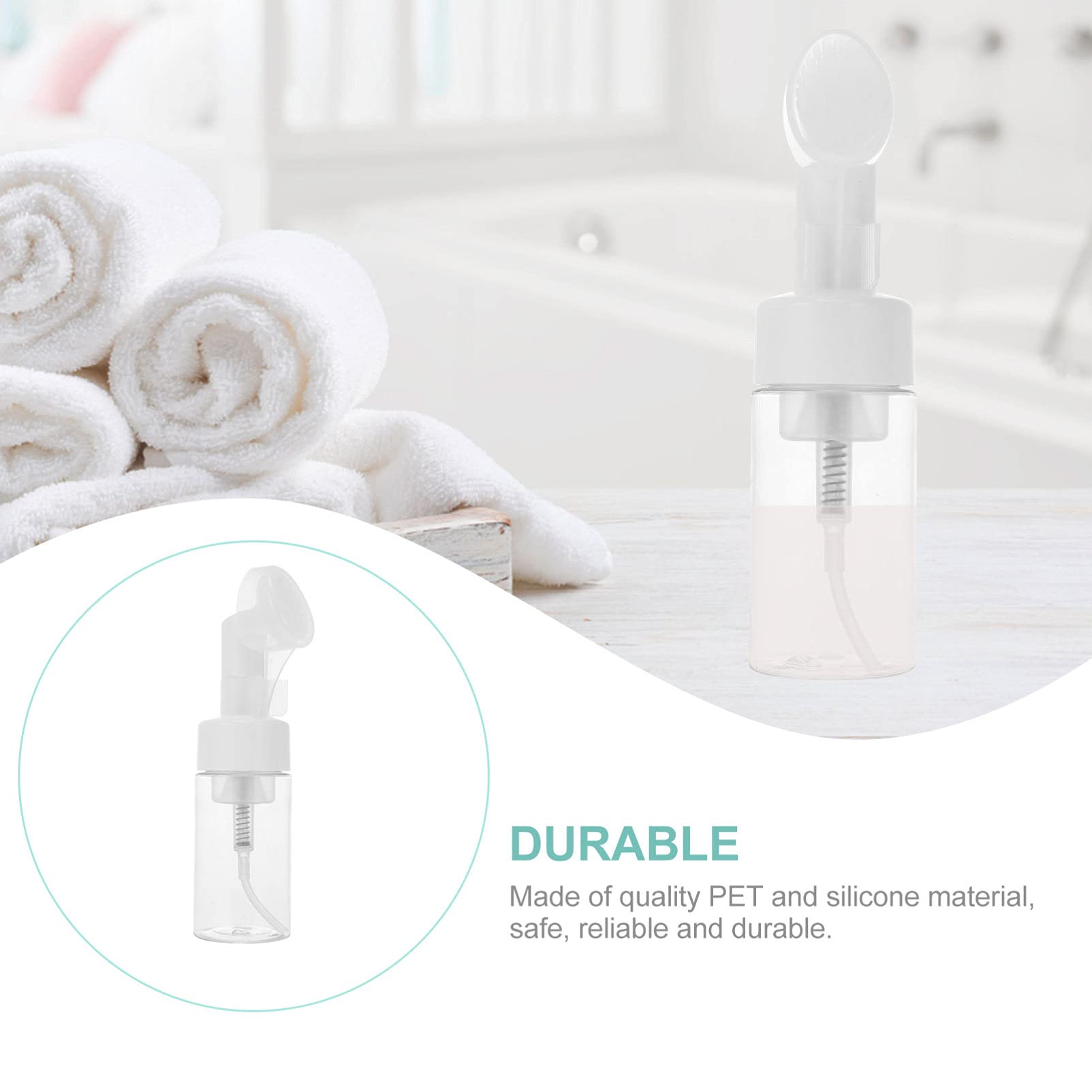 DOITOOL 2pcs Sparkling Bottle Foam Face Wash Liquid Hand Soap Foaming Foaming Soap Dispenser Empty Pump Bottles Travel Soap Hand Soap Foaming Bottles Empty Sub Bottle Clean