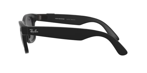 Ray-Ban Stories | Wayfarer Square Smart Glasses, Matte Black/Dark Grey, 50 mm