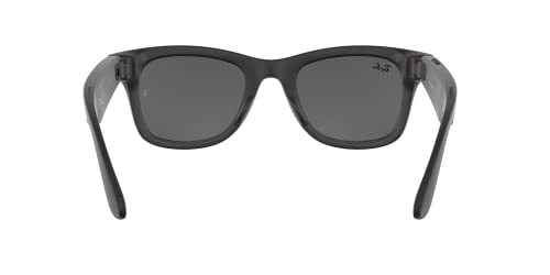 Ray-Ban Stories | Wayfarer Square Smart Glasses, Matte Black/Dark Grey, 50 mm