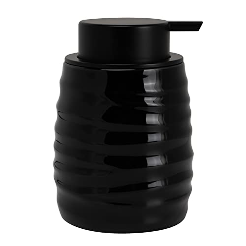 TOOZFO Soap Dispenser Ceramic with Easy-to-Press Pump Hand Lotion Liquid Dispenser Non-Slip for Shampoo Bathroom Kitchen 12 oz