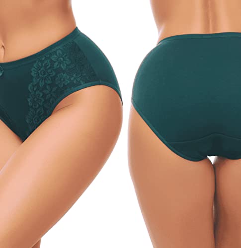 EVERYWOMANKNOW Cotton underpants for women - Ladies panties - No show - Pack of 4 Cotton Panties M
