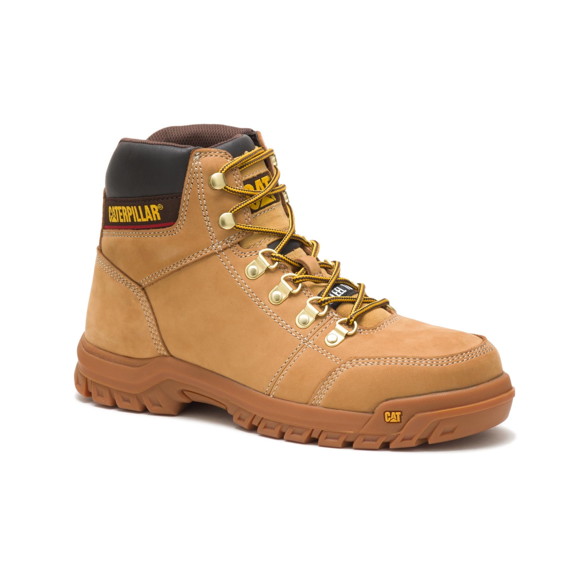 Cat Footwear Men's Outline St Work Boot, Honey, 8