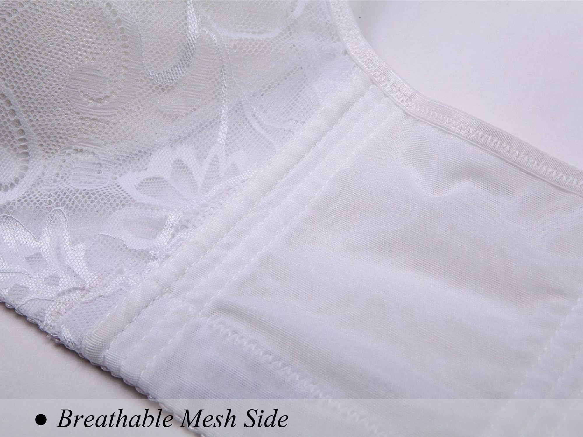 Women Support Push Up Lace Bra Bralette/Plus Size/34 36 38 40 42 44 C D E/Underwire White 42C