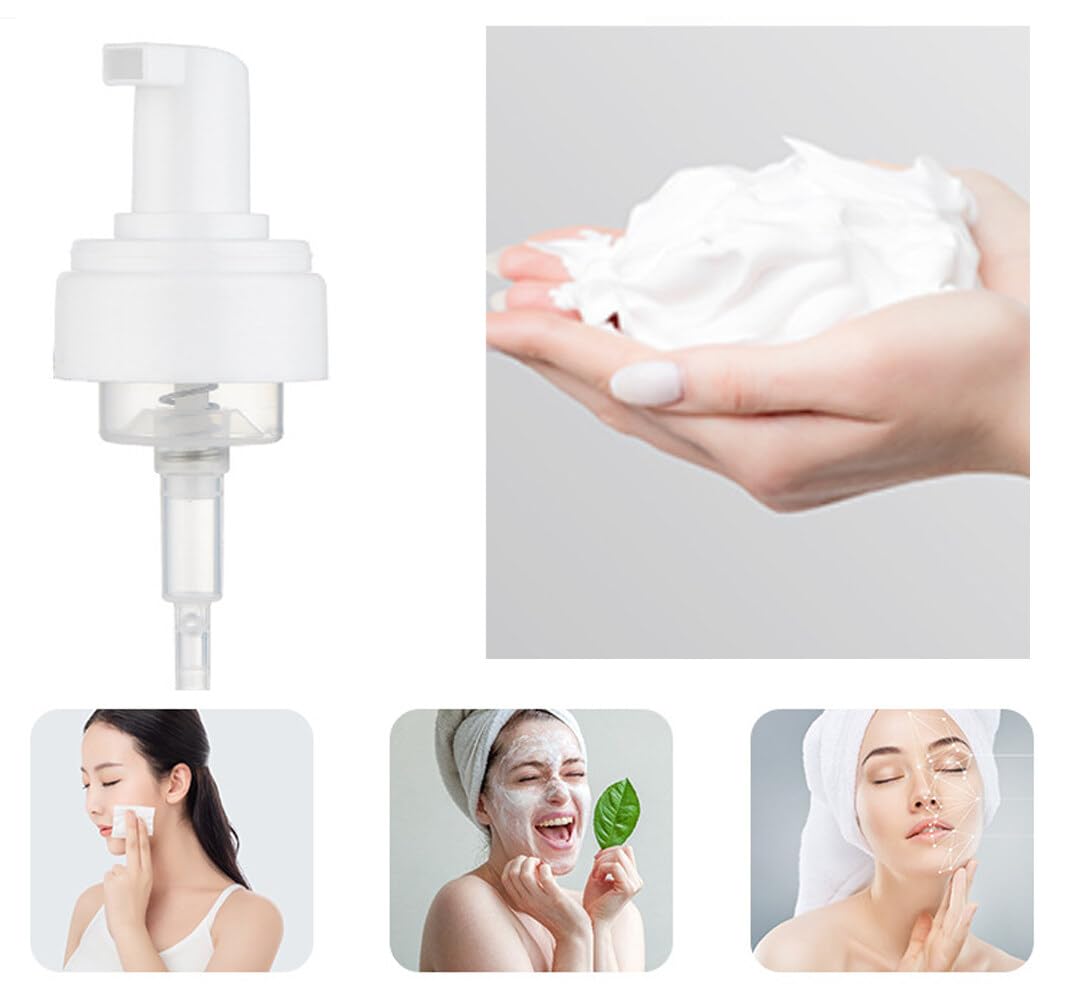 2PCS 150ml/5oz Empty Clear Plastic Foam Pump Bottles Foaming Dispenser Refillable Travel Toiletry Hand Wash Facial Cleanser Shampoo Cosmetic Container Storage Portable Foaming Bottles
