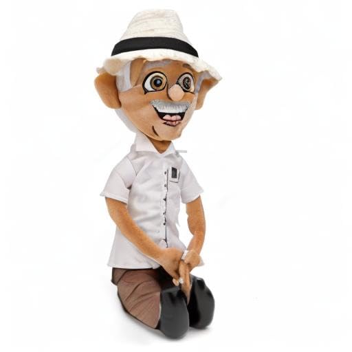 El Abuelo - 14" Plush Doll Grandpa Figure - Medium Size, Jibarito's Friends Collection, Model #4