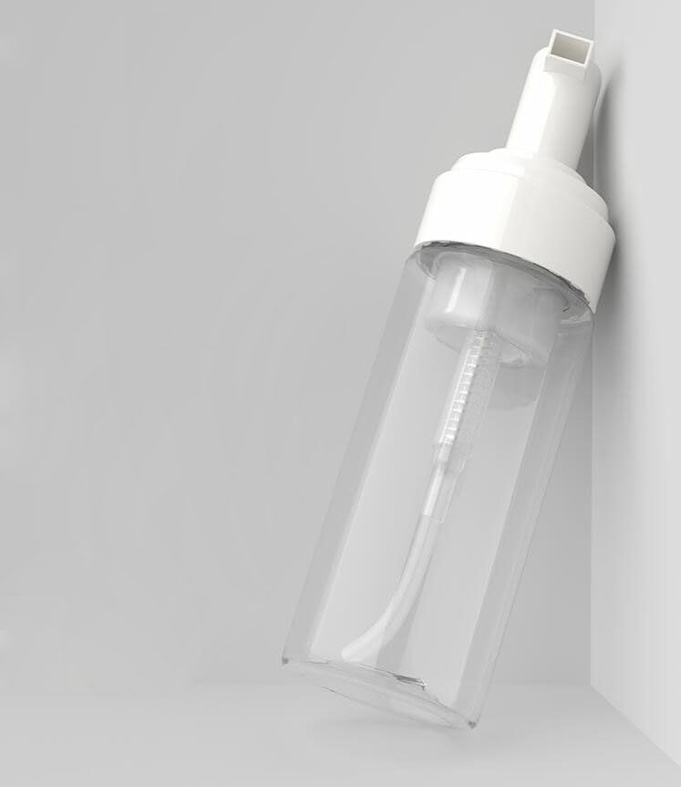 2PCS 150ml/5oz Empty Clear Plastic Foam Pump Bottles Foaming Dispenser Refillable Travel Toiletry Hand Wash Facial Cleanser Shampoo Cosmetic Container Storage Portable Foaming Bottles