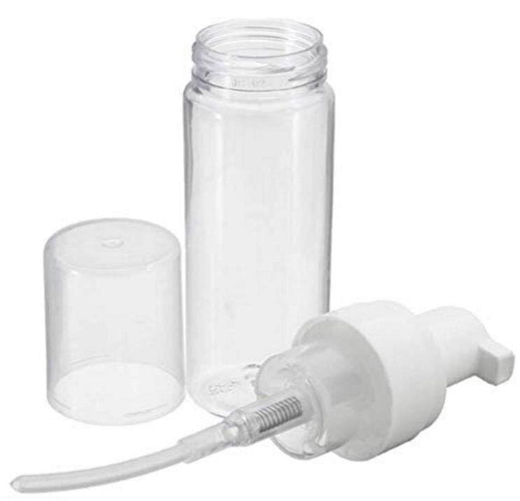 2PCS 150ml/5oz Empty Clear Plastic Foam Pump Bottles Foaming Dispenser Refillable Travel Toiletry Hand Wash Facial Cleanser Shampoo Cosmetic Container Storage Portable Foaming Bottles