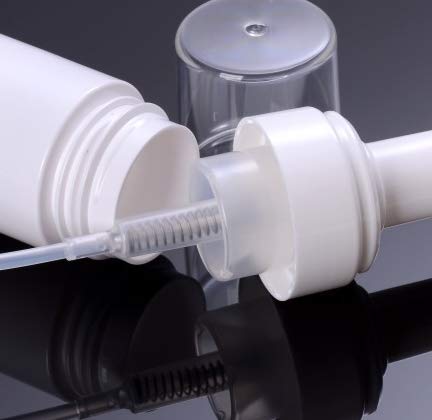 2Pcs 4 Ounce Plastic Foamer Pump Dispenser Foaming Mousse Bottles Empty Storage Container for Cosmetic Facial Cleanser Liquid Skin Care Products Hand