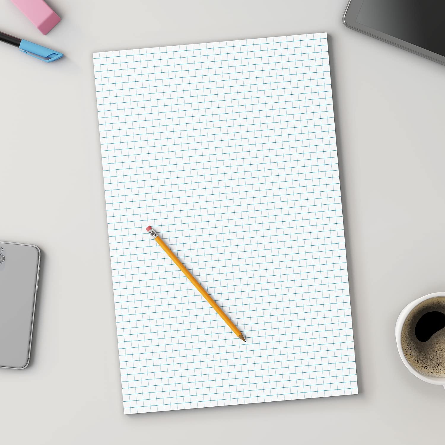 Staples 814566 Graph Pad 11-Inch X 17-Inch Graph White 50 Sheets/Pad (18586)