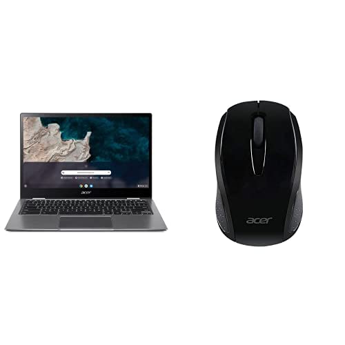 Acer Chromebook Enterprise Spin 513 R841LT-S6DJ, 13.3' FHD IPS Touch Gorilla Glass, Snapdragon 7c, 8GB LPDDR4X, 128GB eMMC, 4G LTE Acer RF Wireless (Black),Works Chromebook,Silver Ion
