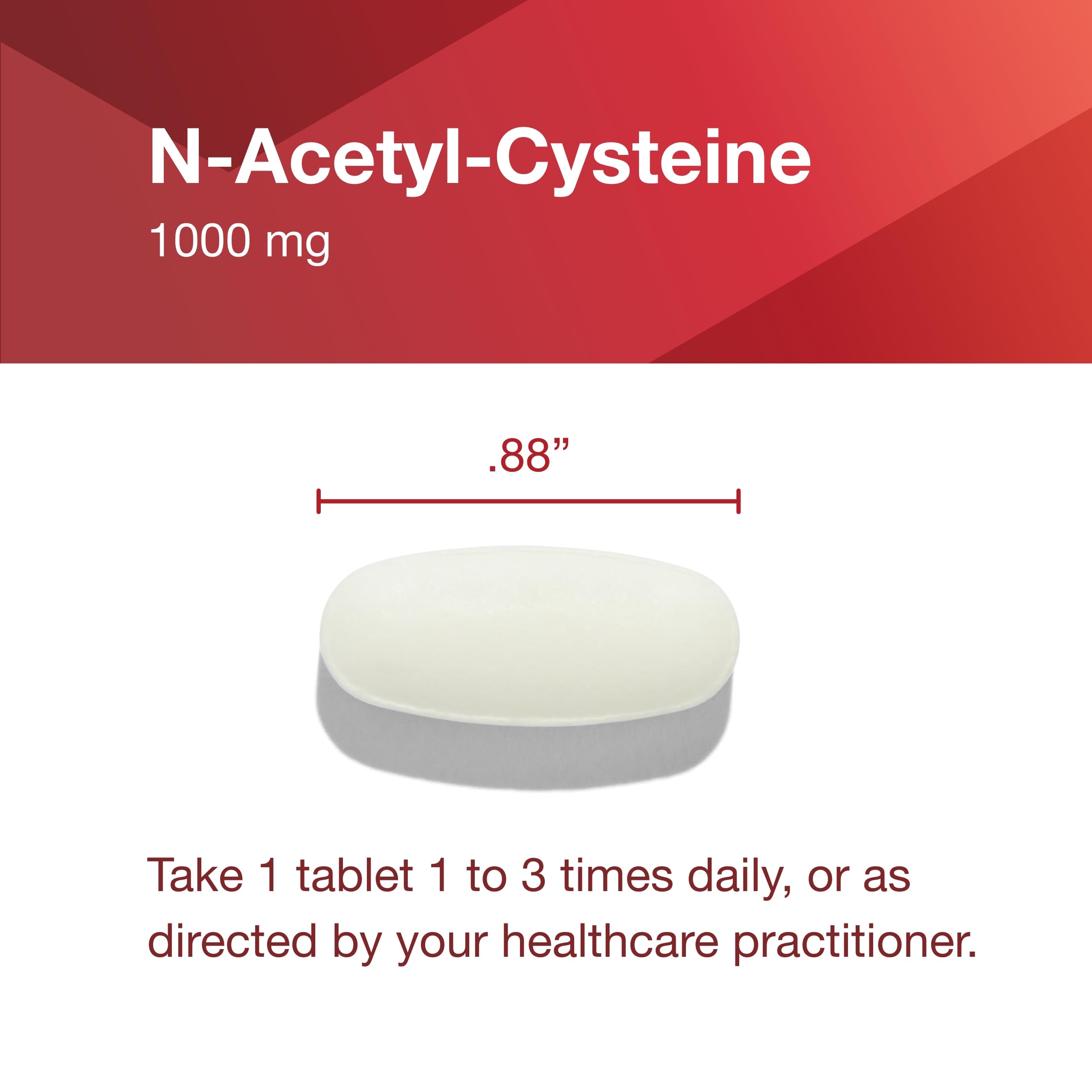 PROTOCOL FOR LIFE BALANCE NAC N-Acetyl Cysteine 1000mg - Glutathione Production & Respiratory Function - 120 Tabs