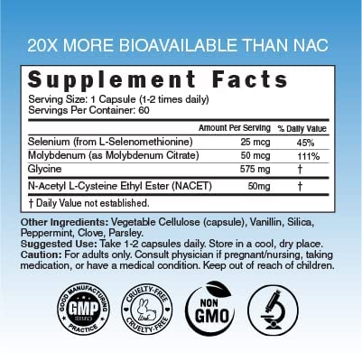Nature's Fusions Neuro NAC Supplement N-Acetyl Cysteine Ethyl Ester - More Bioavailable Than NAC 600 mg - Boost Glutathione 10x More Than Liposomal Glutathione - 60 Capsules