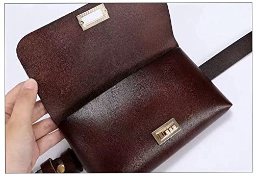 Fashion Belt for Women`s Dress and pants with Removable Mini Waist Bag, Cell Phone Pocket (Coffee), 43 inch