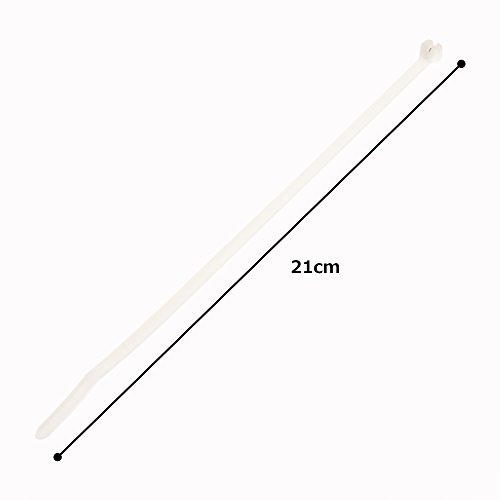 Panduit BT3I-C Dome-Top Barb Ty Cable Tie, Nylon 6.6, Intermediate Cross Section, Plenum-Rated, Curved Tip, 40lbs Min Tensile Strength, 3" Max Bundle Diameter, 0.049" Thickness, 0.141" Width, 11.3" Length (Pack of 100)