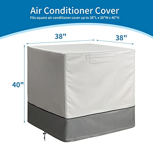 Liamoy Air Conditioner Cover for Outside Units - AC Cover Waterproof and Durable, Square Fits 38 x 38 x 40 Inches