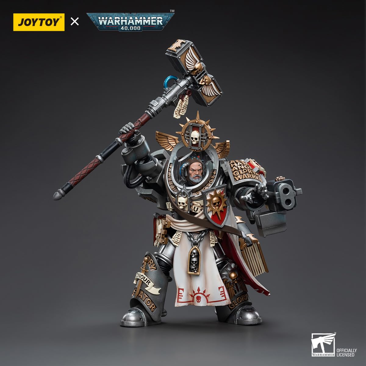 JOYTOY 1/18 Action Figures Warhammer 40k Mecha Grey Knights Grand Master Voldus