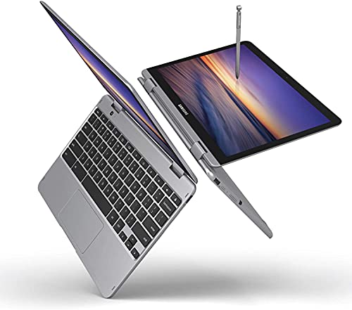 SAMSUNG Premium 2-in-1 Chromebook Plus V2 Laptop Computer, 12.2" FHD Touchscreen, Intel Celeron 3965Y, 4GB RAM, 64GB eMMC, Webcam, USB Type-C, Wi-Fi, Bluetooth, Chrome OS, Silver+JVQ Stylus Pen