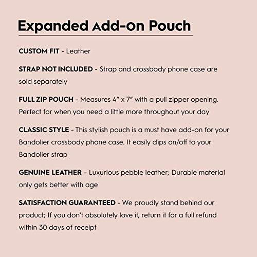 Bandolier Expanded Zip Pouch - Black/Pewter - Phone Case & Strap Sold Separately