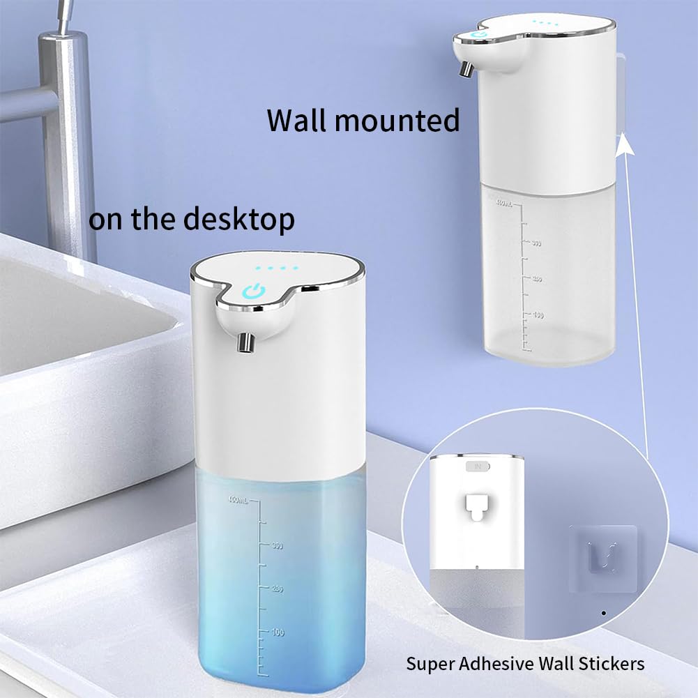 Automatic Soap Dispenser - Automatic Foam Hand Soap Dispenser, No-Touch Foam Soap Dispenser, 13.5 oz/400ml Wall Mountable - for Bathroom Kitchen Hand Soap Dispenser