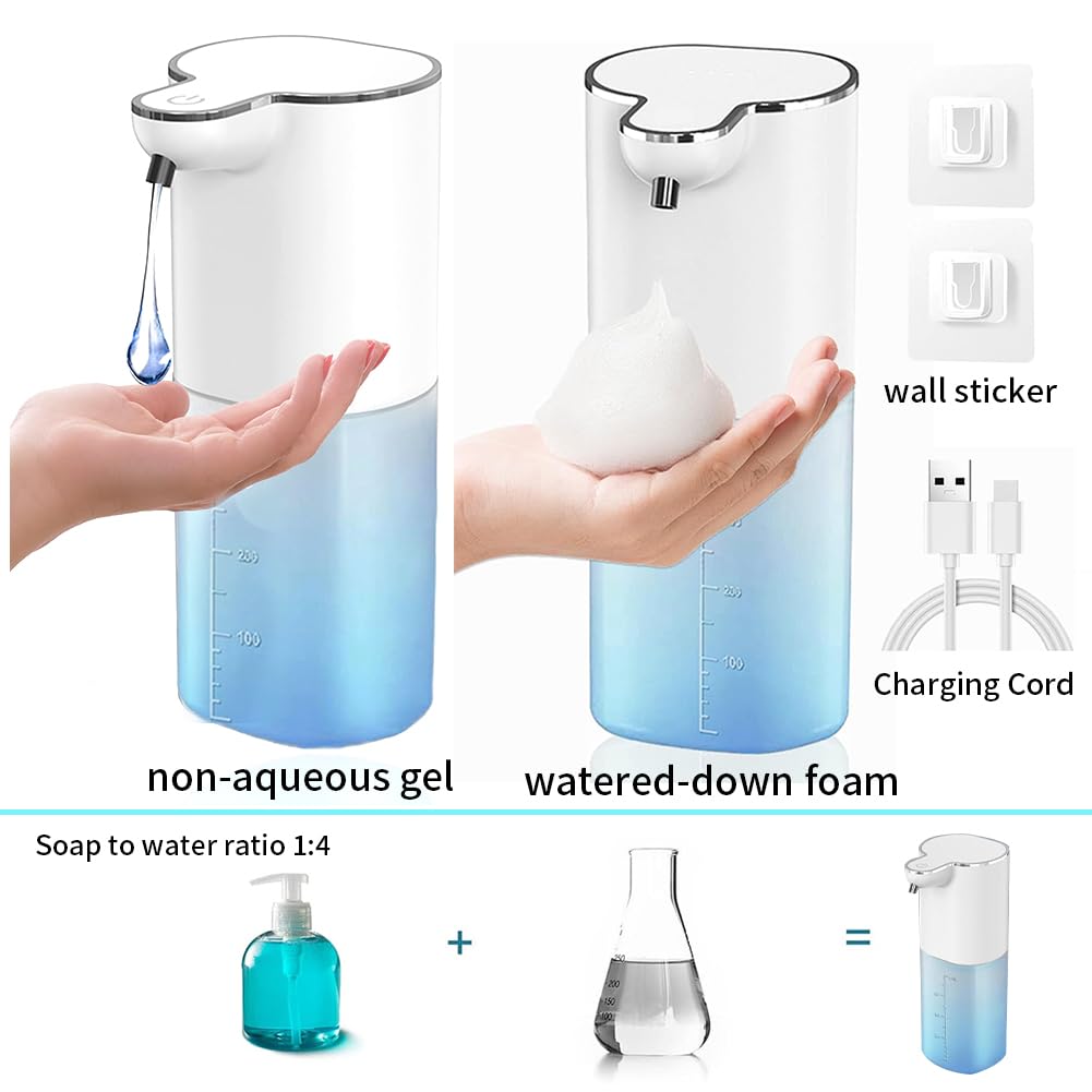 Automatic Soap Dispenser - Automatic Foam Hand Soap Dispenser, No-Touch Foam Soap Dispenser, 13.5 oz/400ml Wall Mountable - for Bathroom Kitchen Hand Soap Dispenser