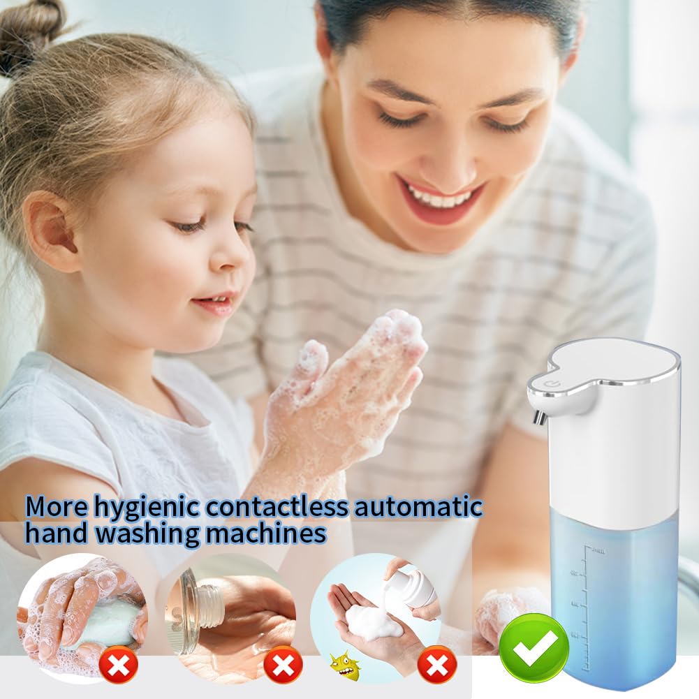 Automatic Soap Dispenser - Automatic Foam Hand Soap Dispenser, No-Touch Foam Soap Dispenser, 13.5 oz/400ml Wall Mountable - for Bathroom Kitchen Hand Soap Dispenser