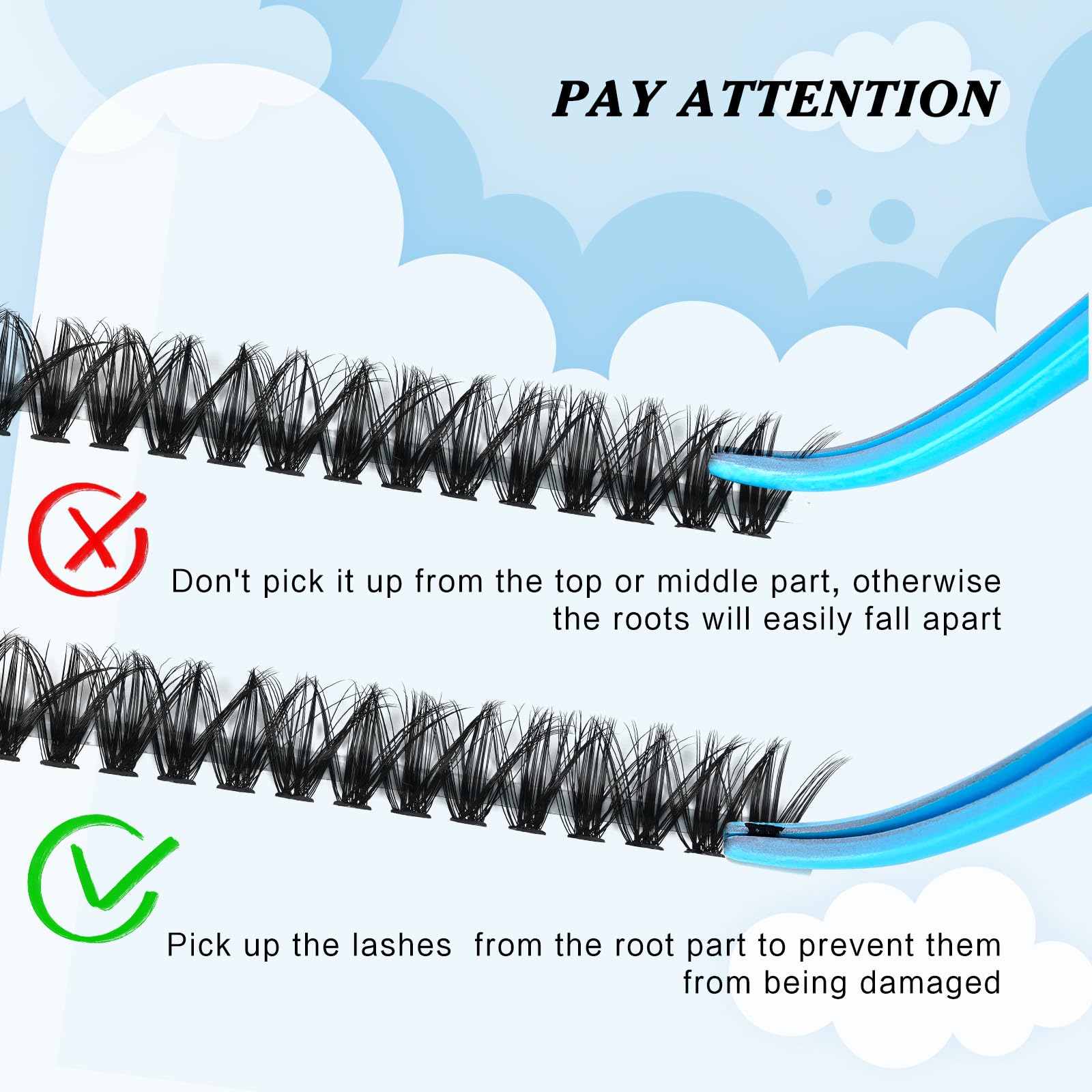 300 Pcs Lash Clusters Individual Lashes 30D+40D+50D Cluster Lashes C Curl 14-20 Mix Length Eyelash Clusters DIY Lash Extension at Home Easy to Apply Natural Volume Look(30D+40D+50D, C-14-20mix)