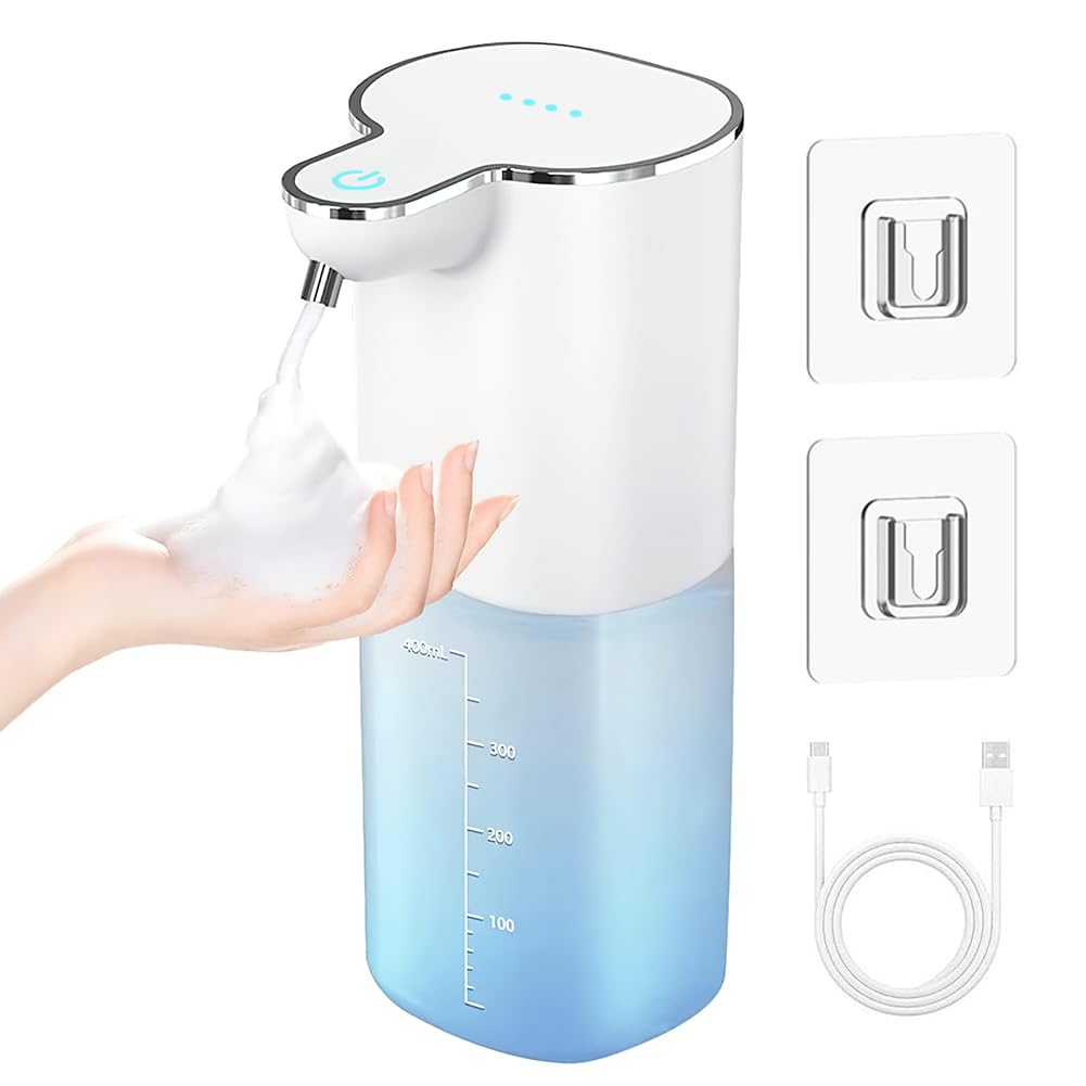 Automatic Soap Dispenser - Automatic Foam Hand Soap Dispenser, No-Touch Foam Soap Dispenser, 13.5 oz/400ml Wall Mountable - for Bathroom Kitchen Hand Soap Dispenser