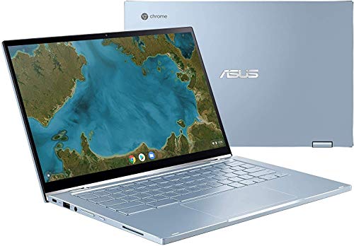 ASUS 14" FHD (1920 x 1080) LED-Backlit Touchscreen 2-in-1 Chromebook, Intel Core M3-8100Y, 4GB Memory, 64GB eMMC, Webcam, Bluetooth, Wireless-AC, Backlit Keyboard, Chrome OS, 64GB ABYS Micro SD Card