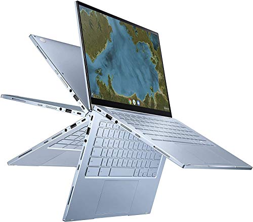 ASUS 14" FHD (1920 x 1080) LED-Backlit Touchscreen 2-in-1 Chromebook, Intel Core M3-8100Y, 4GB Memory, 64GB eMMC, Webcam, Bluetooth, Wireless-AC, Backlit Keyboard, Chrome OS, 64GB ABYS Micro SD Card