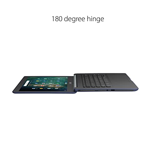 ASUS Chromebook C403 Rugged & Spill Resistant Laptop, 14.0" HD, Intel Celeron N3350 Processor, 4GB RAM, 32GB eMMC 810G Durability, Dark Blue, Chrome OS, C403NA-WS42-BL (Renewed)