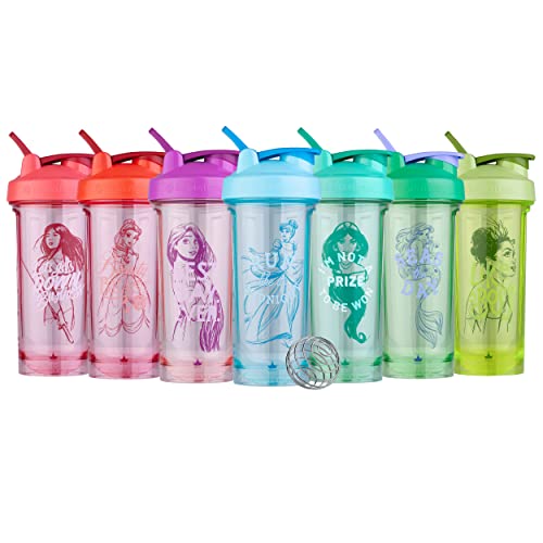BlenderBottle Disney Princess Shaker Bottle Pro Series, Perfect for Protein Shakes and Pre Workout, 28-Ounce, Tiana
