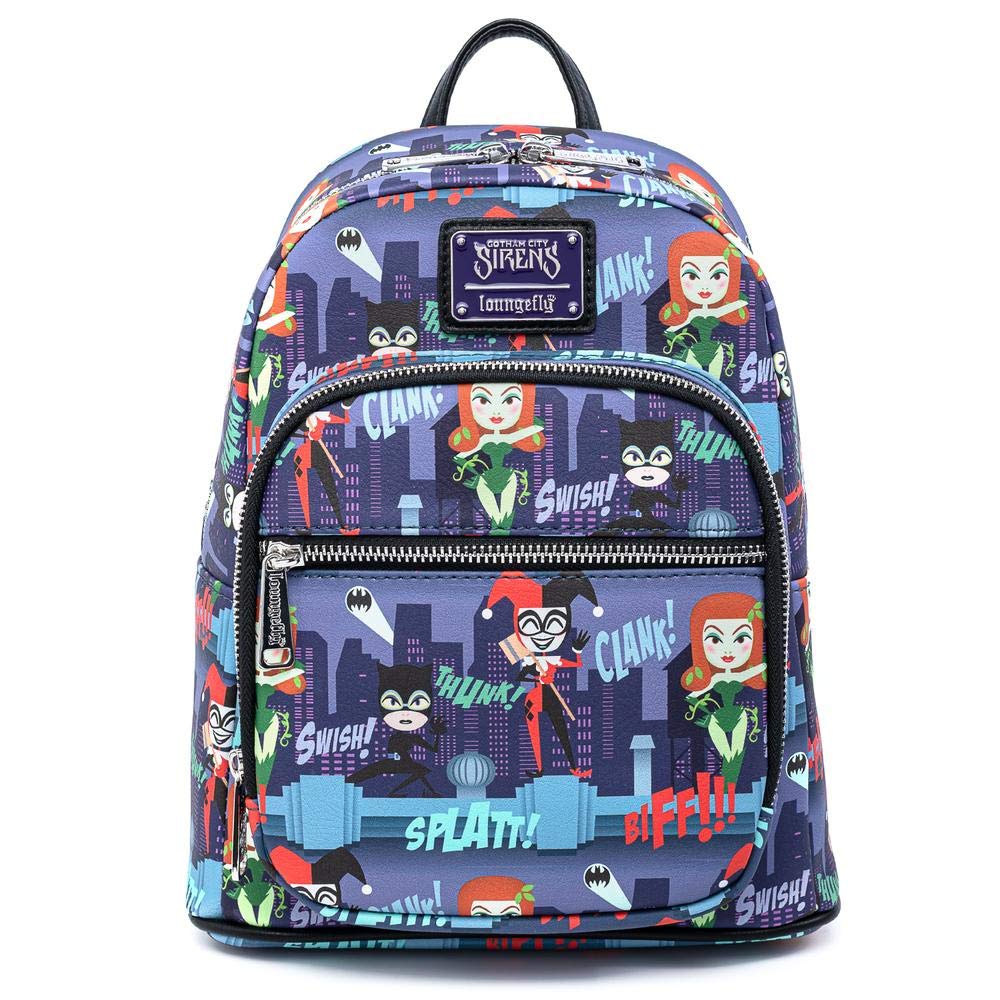 Loungefly x DC Comics Gotham City Sirens Allover Print Mini Backpack
