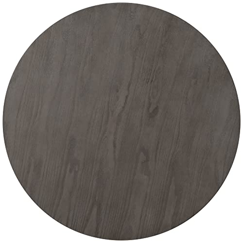 Knocbel Mid-Century Modern Round Dining Table with X-Shaped Base, Ideal for Small Spaces, 200lbs Weight Capacity, 36" Dia x 30" H (Gray)